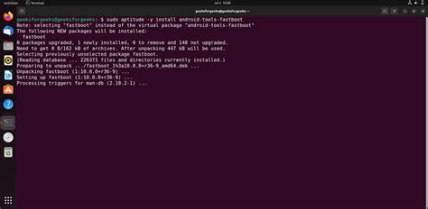 How To Install Android Tools Fastboot On Ubuntu Geeksforgeeks