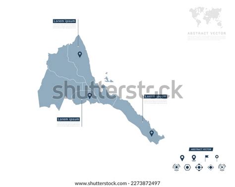 Eritrea Map Infographic Blue Navigator Pin Stock Vector Royalty Free Shutterstock
