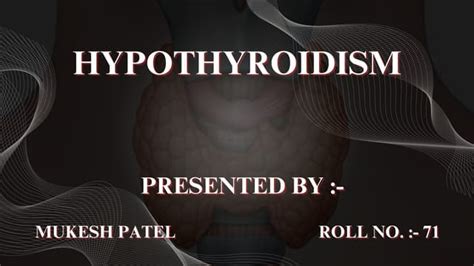 Hypothyroidism All Characters And Features Pptx