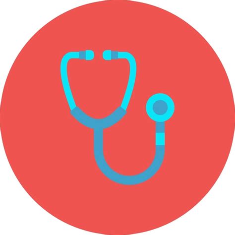 Premium Vector A Red Circle With A Stethoscope On It