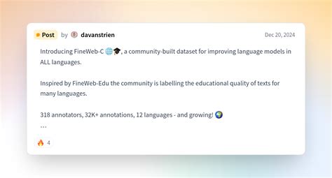 Davanstrien On Hugging Face Introducing FineWeb C A Community Built Dataset For Improving