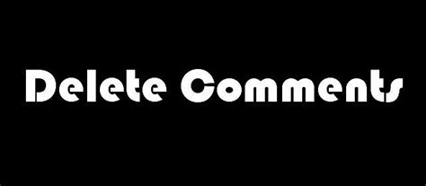 Delete Comments