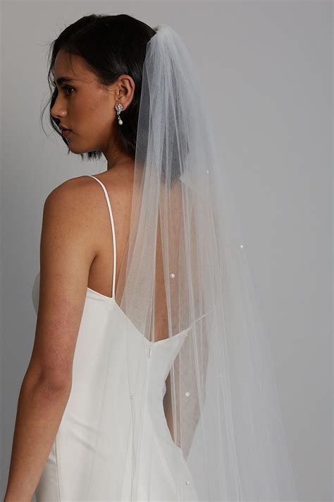 Adele Swarovski Pearl Veil Soft Tulle Vinka Design