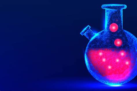 Laboratory Flask Abstract Low Poly Wireframe Mesh Design F