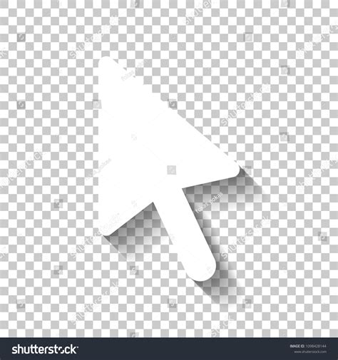 Computer Mouse Arrow Icon White Icon Stock Vector Royalty Free Shutterstock