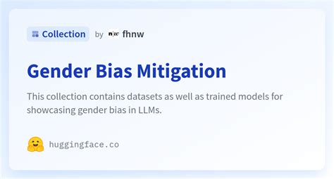 Gender Bias Mitigation A Fhnw Collection
