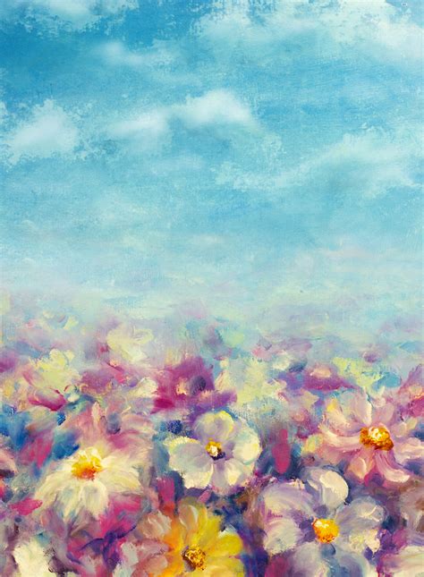 Flower Field Vinyl Photography Backdrop For Studios Frank Doorhof