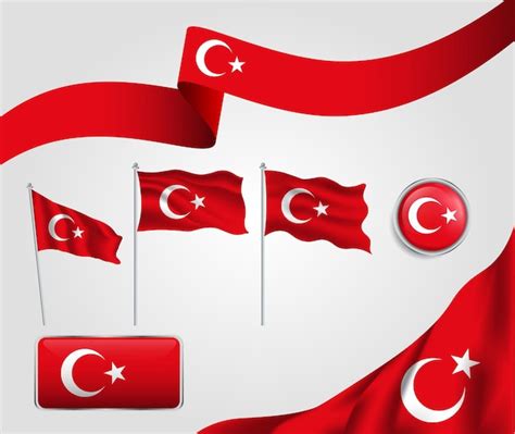 Premium Vector Turkey Flags Collection