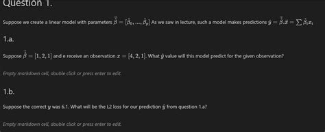 Solved Suppose We Create A Linear Model With Parameters Chegg