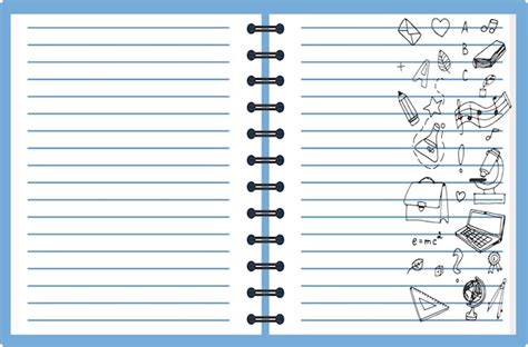 Premium Vector School Doodle On Notebook Page Vector Background File