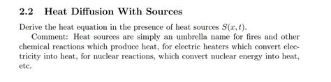 Solved 22 Heat Diffusion With Sources Derive The Heat