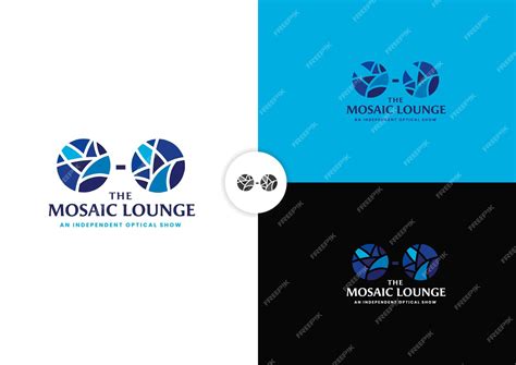 Premium Vector Mosaic Glasses Logo Design Concept