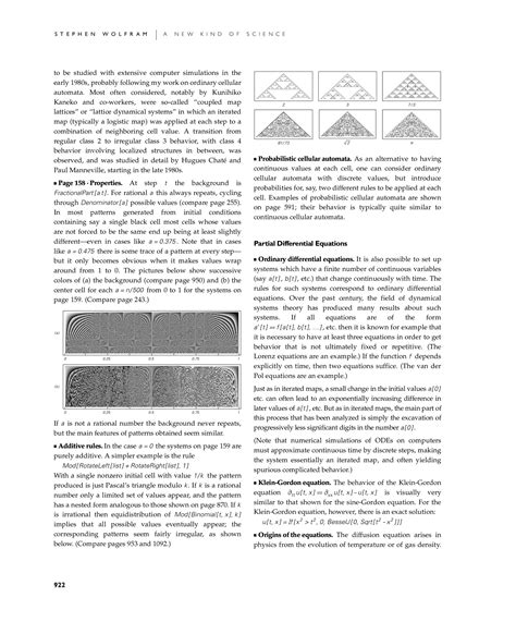 Notes For Partial Differential Equations A New Kind Of Science Online By Stephen Wolfram