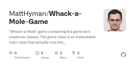 Whack A Mole Game Game Java At Master MattHyman Whack A Mole Game GitHub