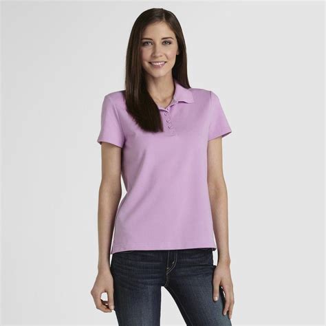 Basic Editions Womens Polo Shirt