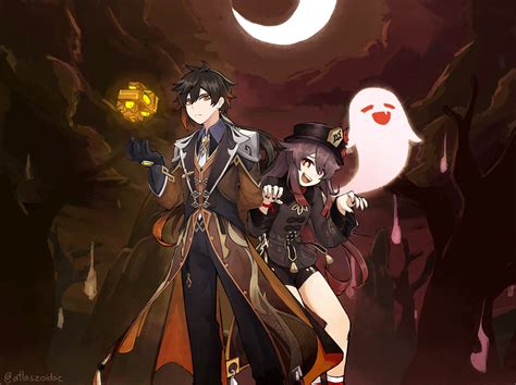 Zhongli Genshin Impact Hu Tao X Zhongli 原神 胡桃 X 鍾離 Facebook