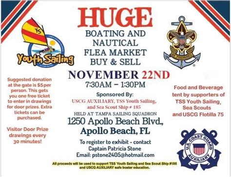 Nautical Flea Market Tampa Sailing Squadron Apollo Beach 22 November 2025