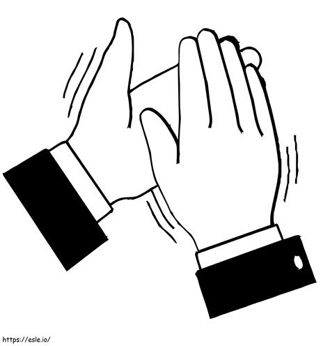 Clapping Hands Coloring Page