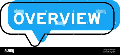 Speech banner and blue shade with word overview on white background Stock Vector Image & Art - Alamy
