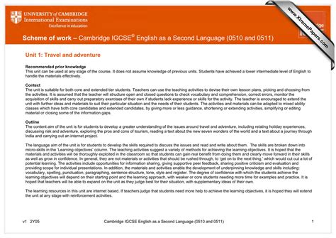 English Past Papers Igcse 0511