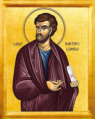 Icon Of St Bartholomew The Apostle 20th C 1ba30 Uncut