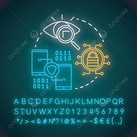 Cross Platform Security Neon Light Concept Icon Number Authentication