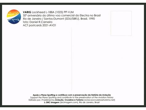 Postcard Varig Electra