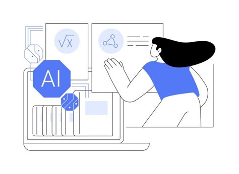 Ai Enhanced Classroom Management Abstract Concept Vector Image