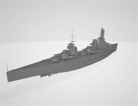 🔫 Ijn Hyuga Battleship Warship 3d Model・ Stl File For 3d Printing・cults