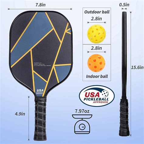 Lightning Pickleball Set 2x Paddles 4x Balls Sportco