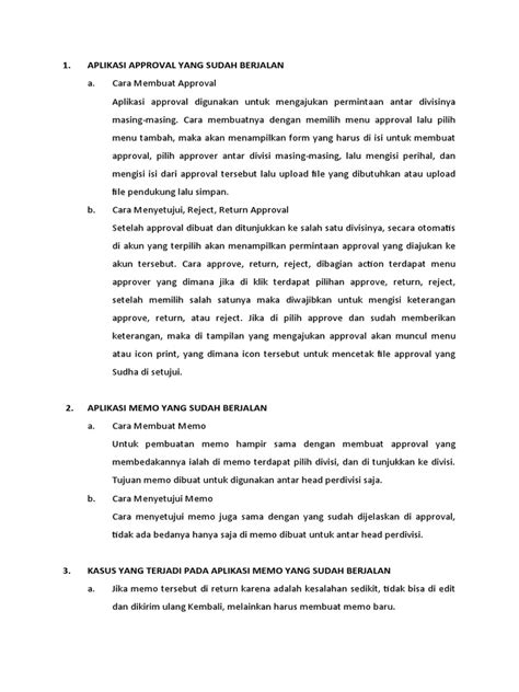 Aplikasi Approval And Memo Pdf