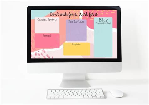 Desktop Organizer Computer Screen Organizer Folder Etsy