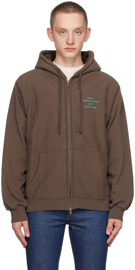 Thisisneverthat Brown Zip Hoodie Thisisneverthat