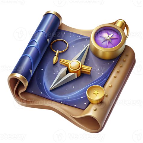 Stunning Contemporary Hand Drawn Map With Compass Rose Isolated