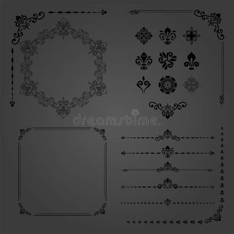 Vintage Set Of Elements Stock Illustration Illustration Of Floral