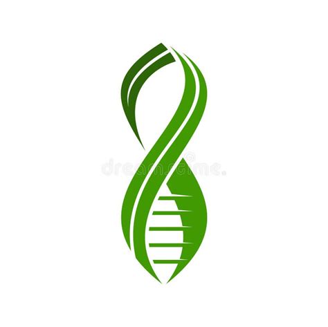 Leaf Dna Icon Plant Gene Research Lab Emblem Stock Vector Illustration Of Biology