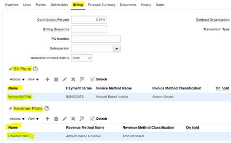 Project Contracts Migration Populate Bill Plan And Revenue Plan To