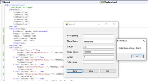 Contoh Kasus Menggunakan Procedure Dan Function Pada Vbnet
