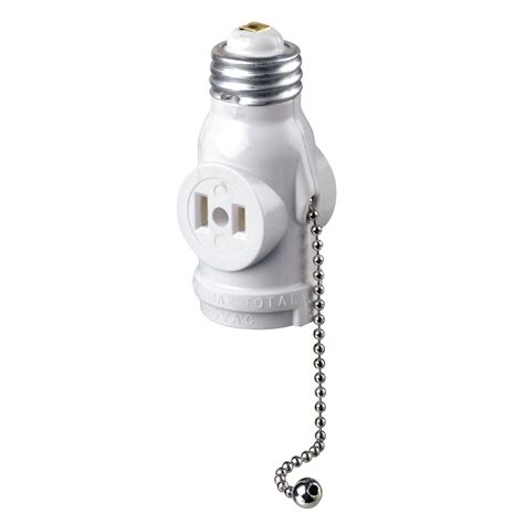 Leviton Socket Pull Chain White The Home Depot Canada