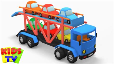자동차 캐리어 트럭 3d 차량 어린이를 위한 더 많은 학습 동영상 Youtube