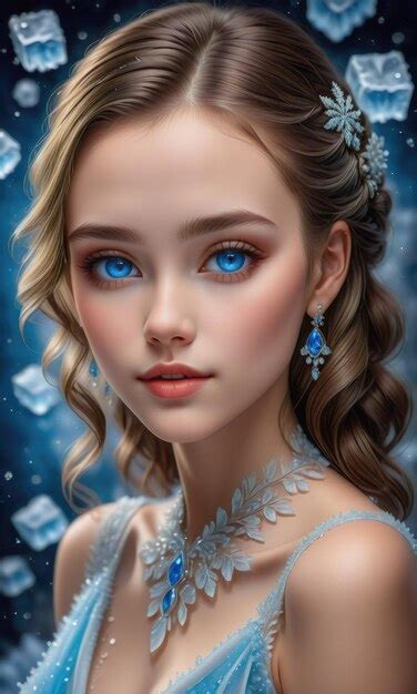 Premium Ai Image Frosty Closeup The Captivating Portrait Of A Beautiful Girl