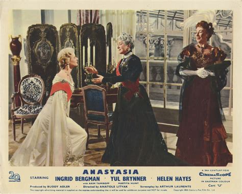Anastasia Anatole Litvak Marcelle Maurette Arther Laurents Yul Brynner