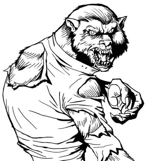 Werewolf Free Coloring Page Download Print Or Color Online For Free
