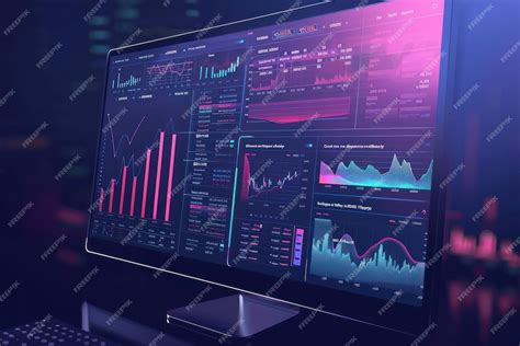 Financial Data Analysis On Computer Screen Premium Ai Generated Image