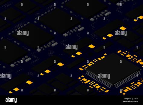Artificial Intelligence Micro Chip Illustration Quantum Computing Pc