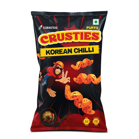 Cornitos Crusties Puffs Korean Chilli Flavour 66g X 3 Packs