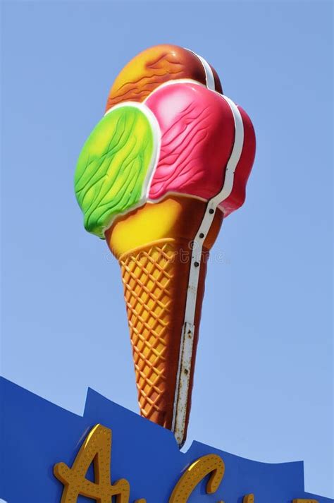 Ice Cream Cone Shop Sign Stock Image Image Of Shape 23705633