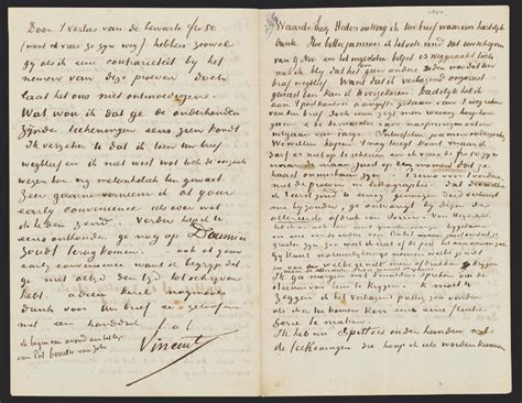 A Letter From Vincent To Theo November 1882 Credit…van Gogh Museum