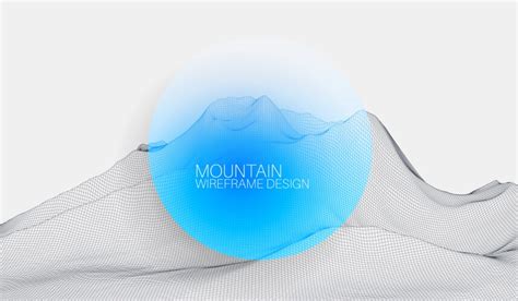Wireframe Landscape Background Futuristic Vector Image