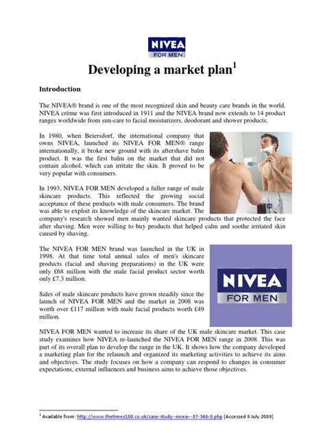 Developing A Market Plan Pdf Promotion Marketing Brand